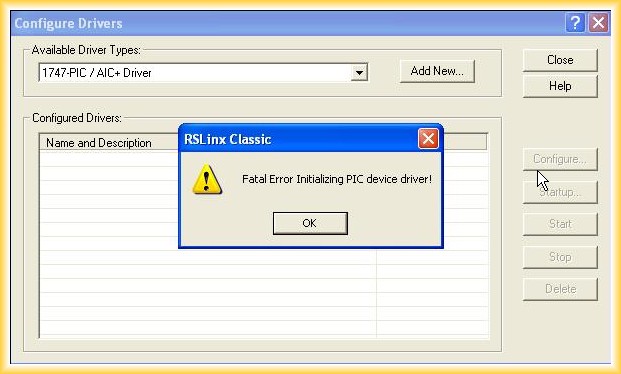 Configuración del Driver 1747 PIC-AIC+