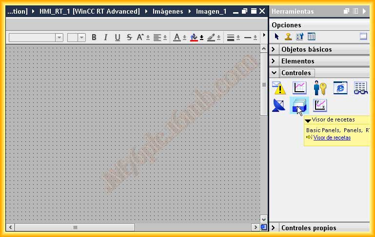 Recetas en TIA WinCC Runtime Profesional