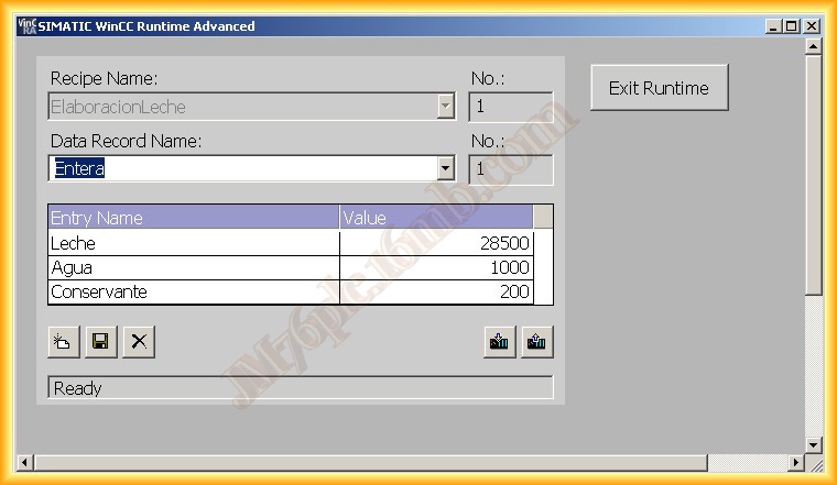 Recetas en TIA WinCC Runtime Profesional