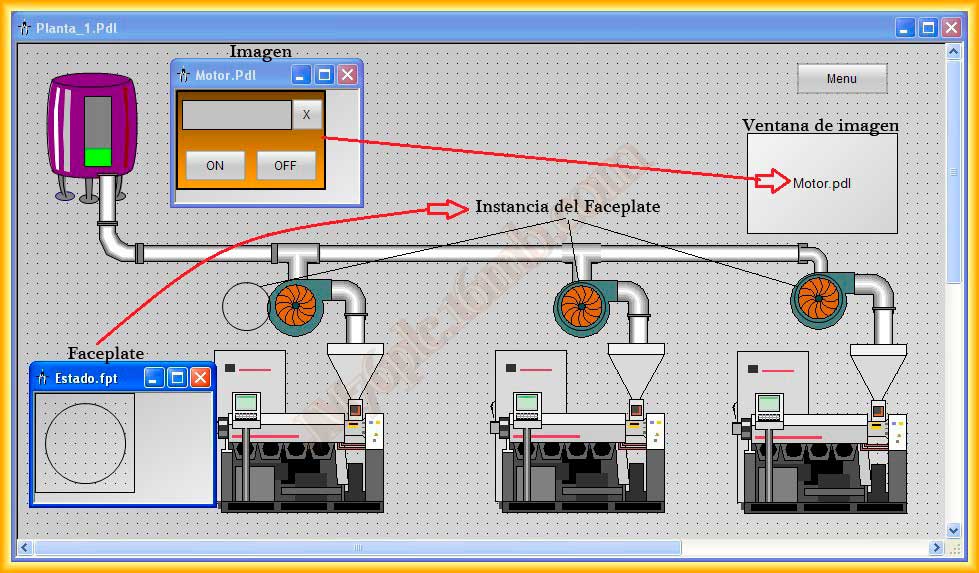 Ventana emergente para control de elementos en WinCC V7.0